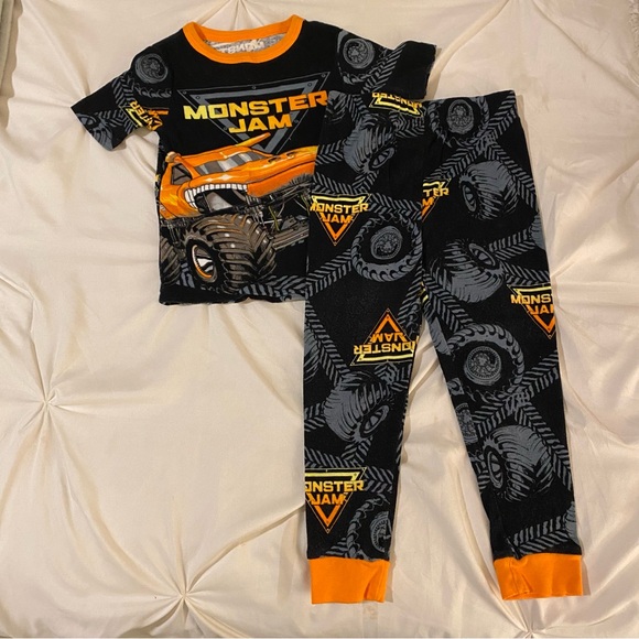 Monster Jam | Pajamas | Monster Jam Kids Pajama Set Black And Orange ...